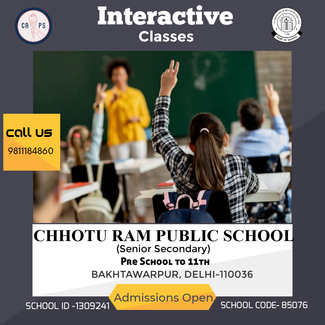 Welcome to Chhotu Ram Sr. Sec. Public School